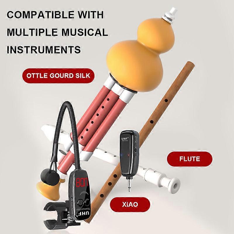 Clip-on Wireless Receiver And Transmitter Musical Instrument Microphone ...