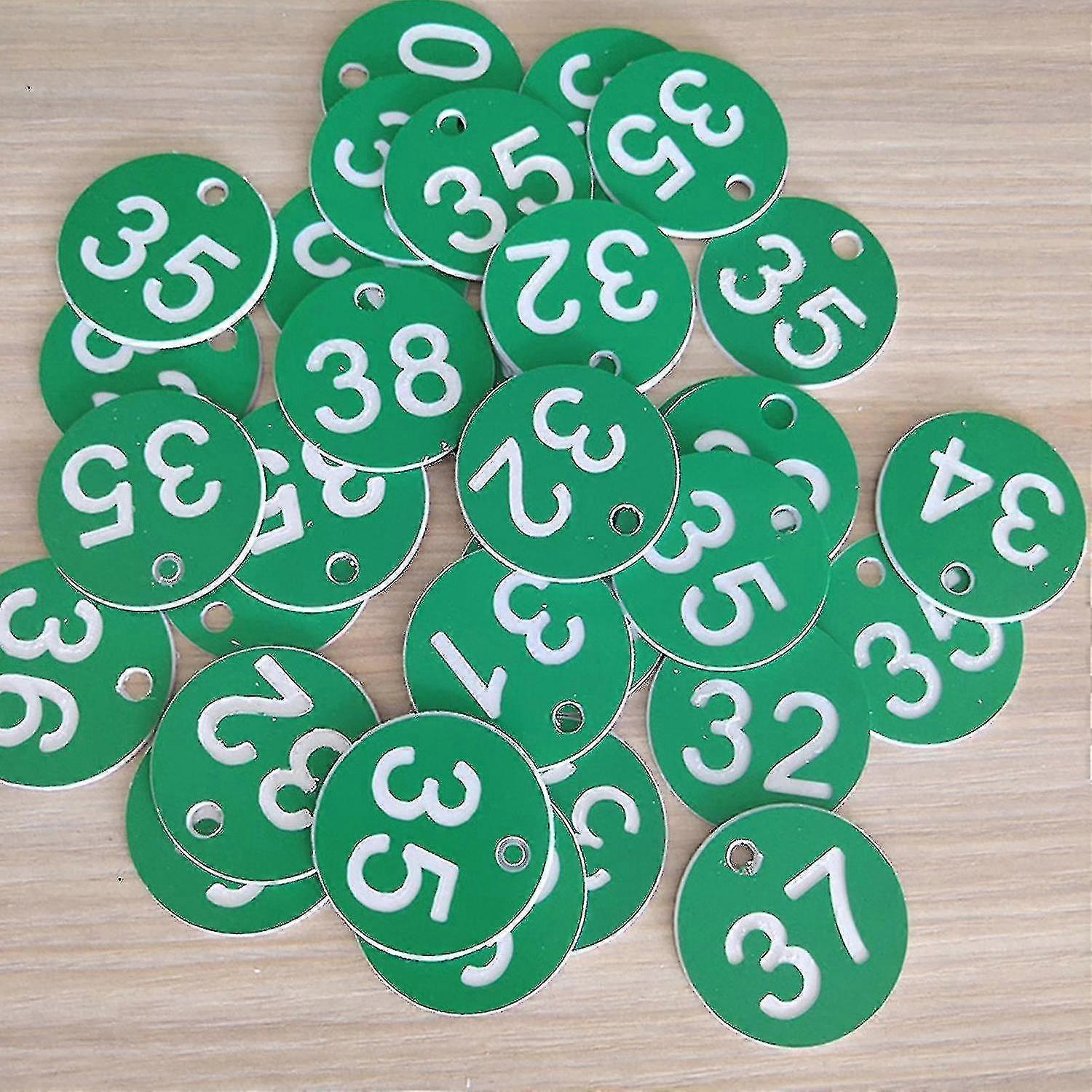 100pcs Plastic Id Number Tags 1-100 Engraved Number Id Tag Colored For ...