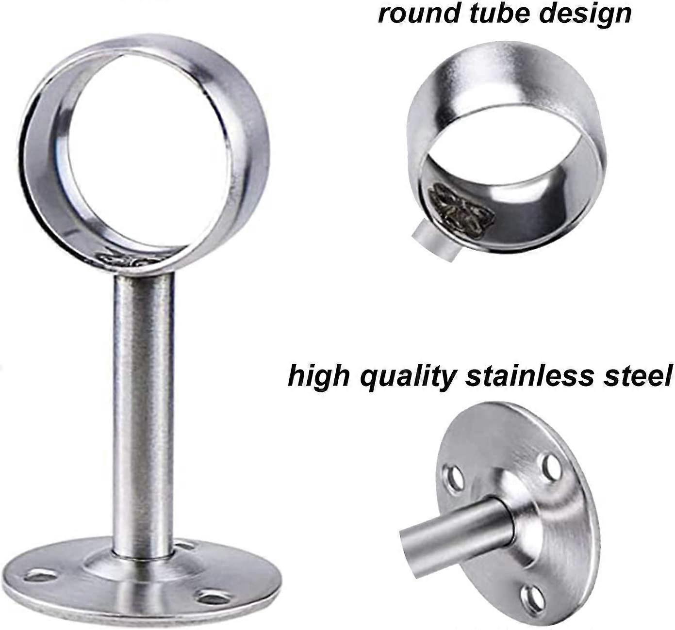 Gloryit 6 Pieces Ceiling Curtain Rod Support Rod Bracket Ceiling Rod ...