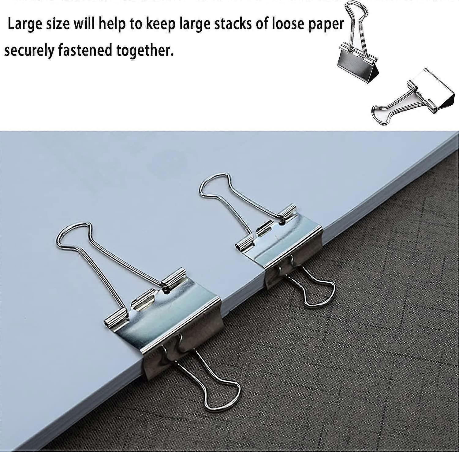 Extra Large Binder Clips 1.25 Inch (20 Pack), Big Paper Clamps For ...
