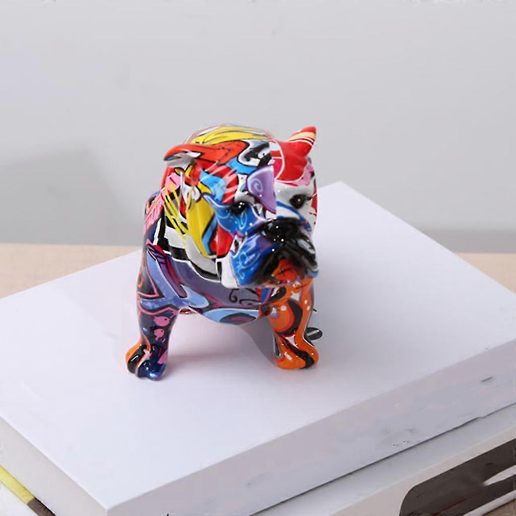 Cute Scrawl Bulldog Dog Sculptures Crafts Art Animal Statue Tabletop ...