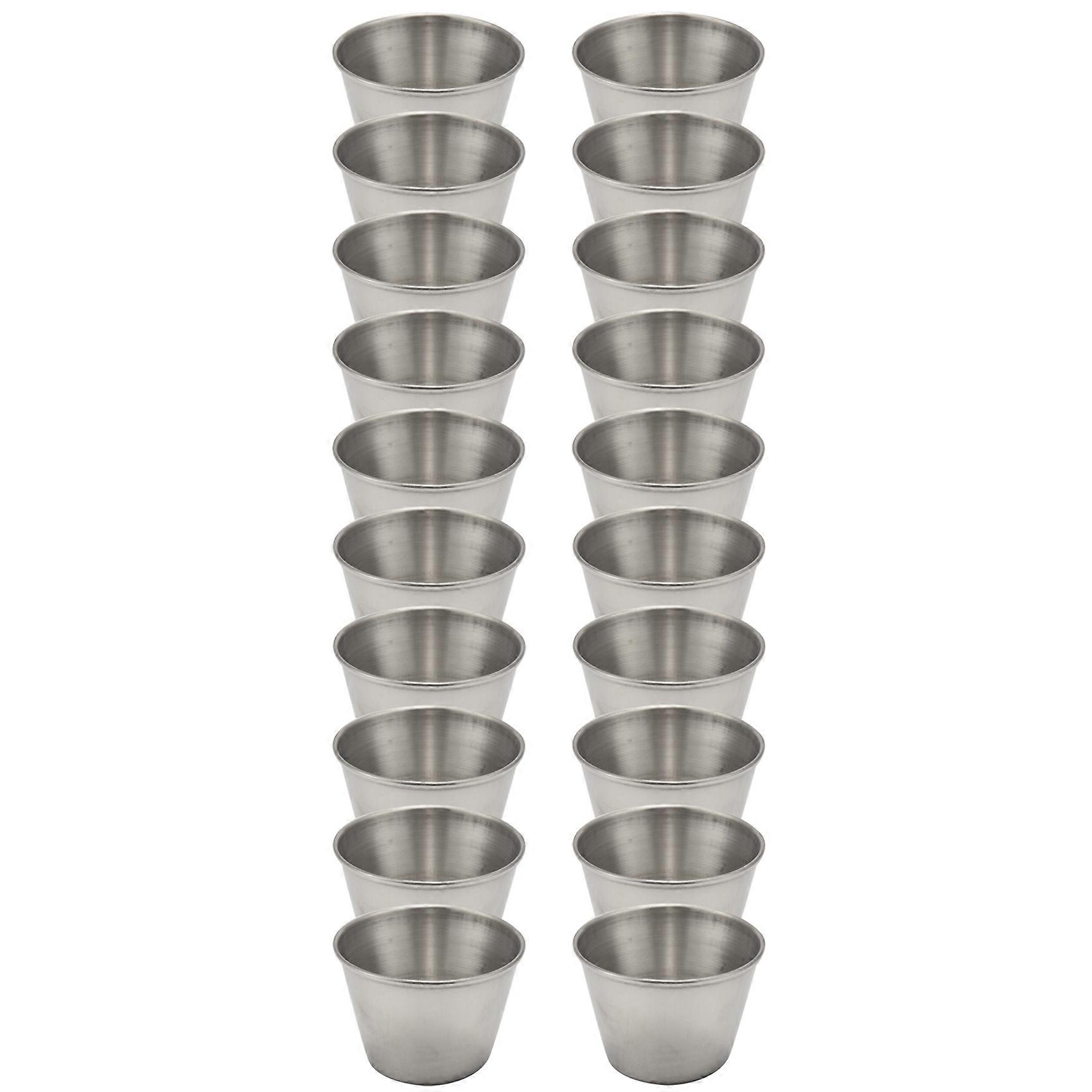 20 Pack Stainless Steel Sauce Cups,Dipping Sauce Cup,Individual ...