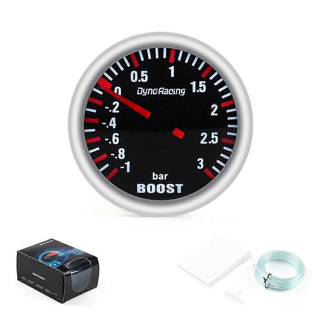 Dynoracing 2 52MM Turbo Boost Gauge 3 BAR Mechanical White Led Boost ...