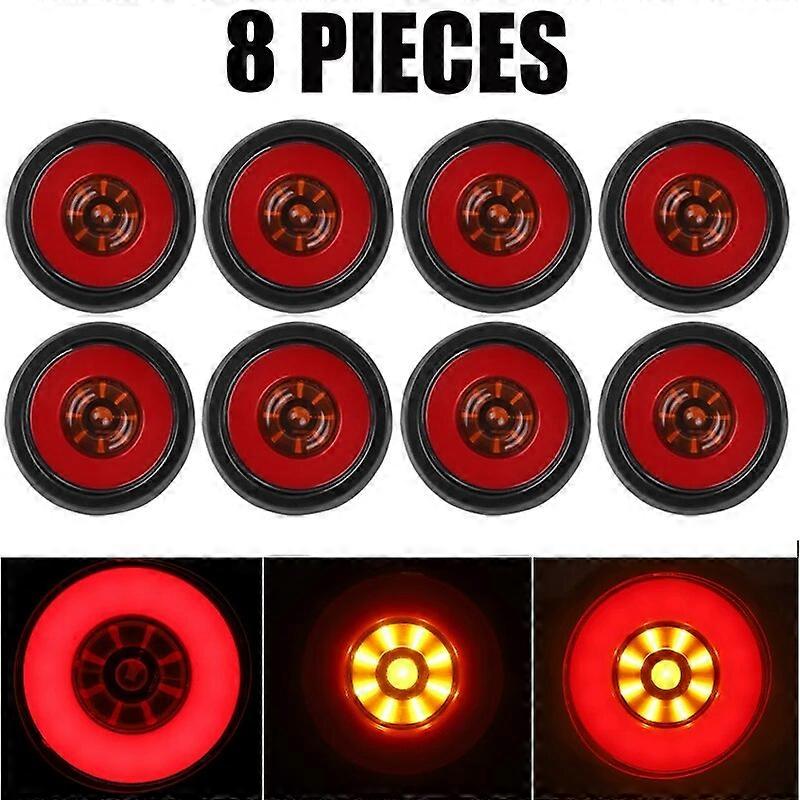 4 inch Round LED Tail Lights Car Stop Brake Tail Light DRL Running lamp ...