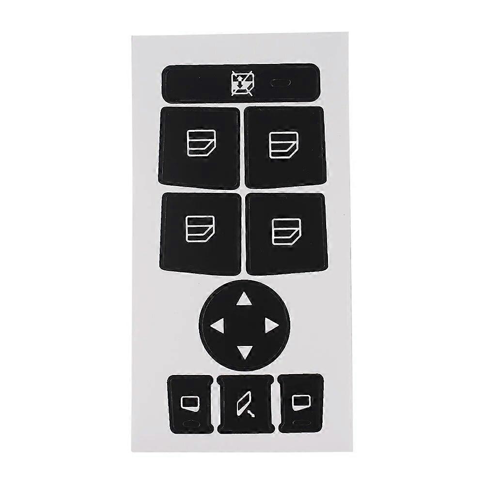 Car AC Button Repair Sticker Matte Black Decals Stickers For Mercedes ...