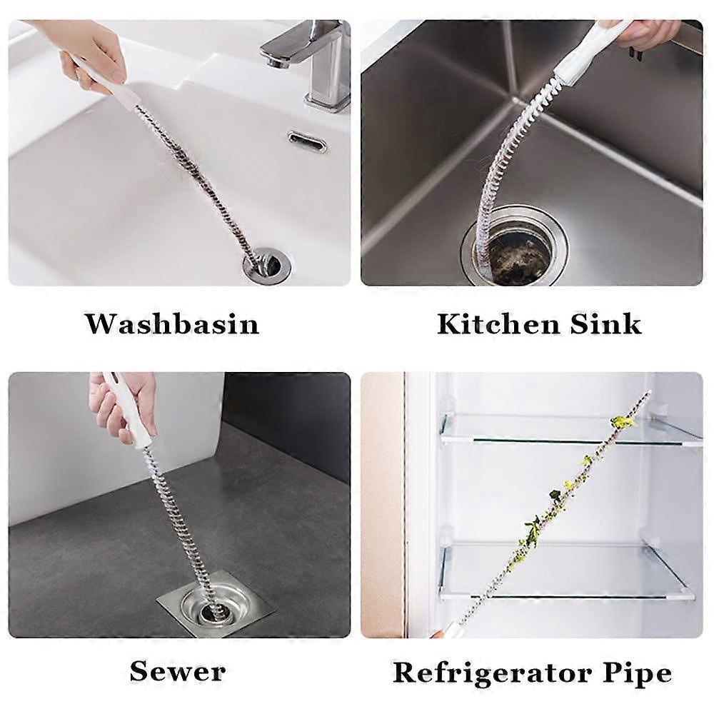2 Pieces Sink Drain Cleaning Brush Waterpipe Overflow Cleaner Flexible ...