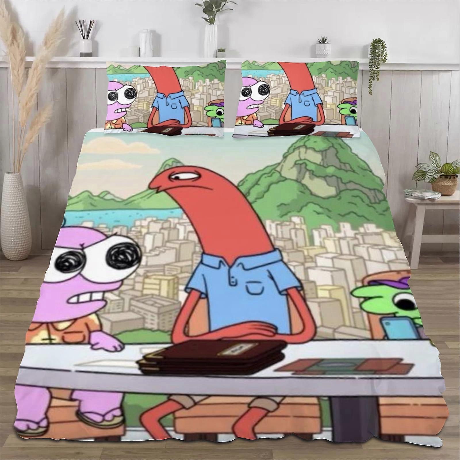 Bedding set BM261 Smiling Friends Soft 3D Printed Duvet Cover Bedding ...