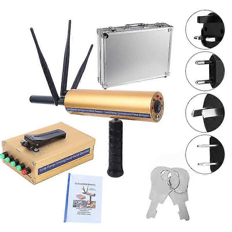 100-240V aks 3d underground metal detector detective 1400m long range ...