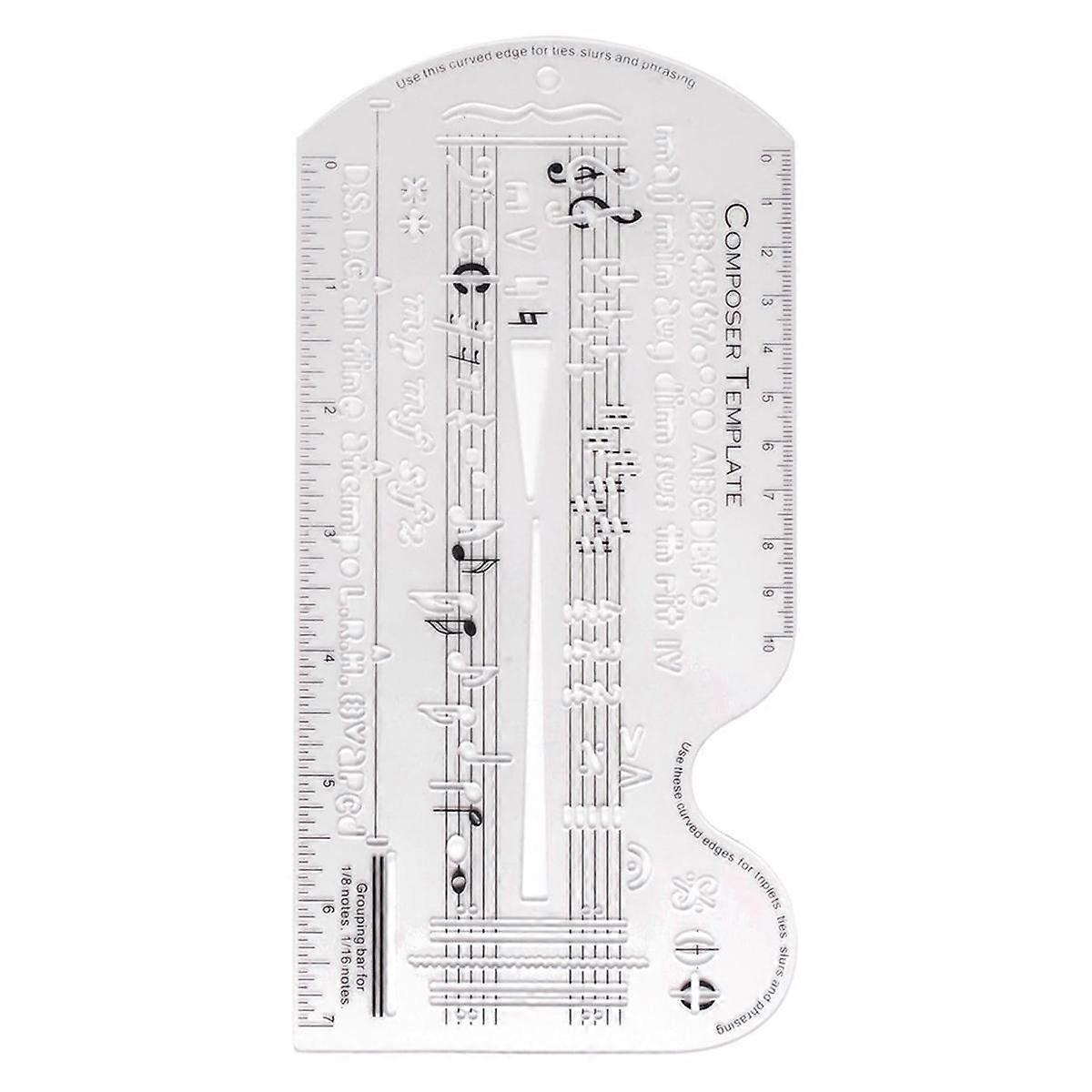 Song Writer'S Composing Template Stencil for Music Notes & Symbols ...