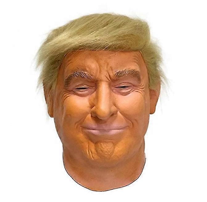 Trump Latex Full Head Face Human Mask for Mask Festival Halloween ...