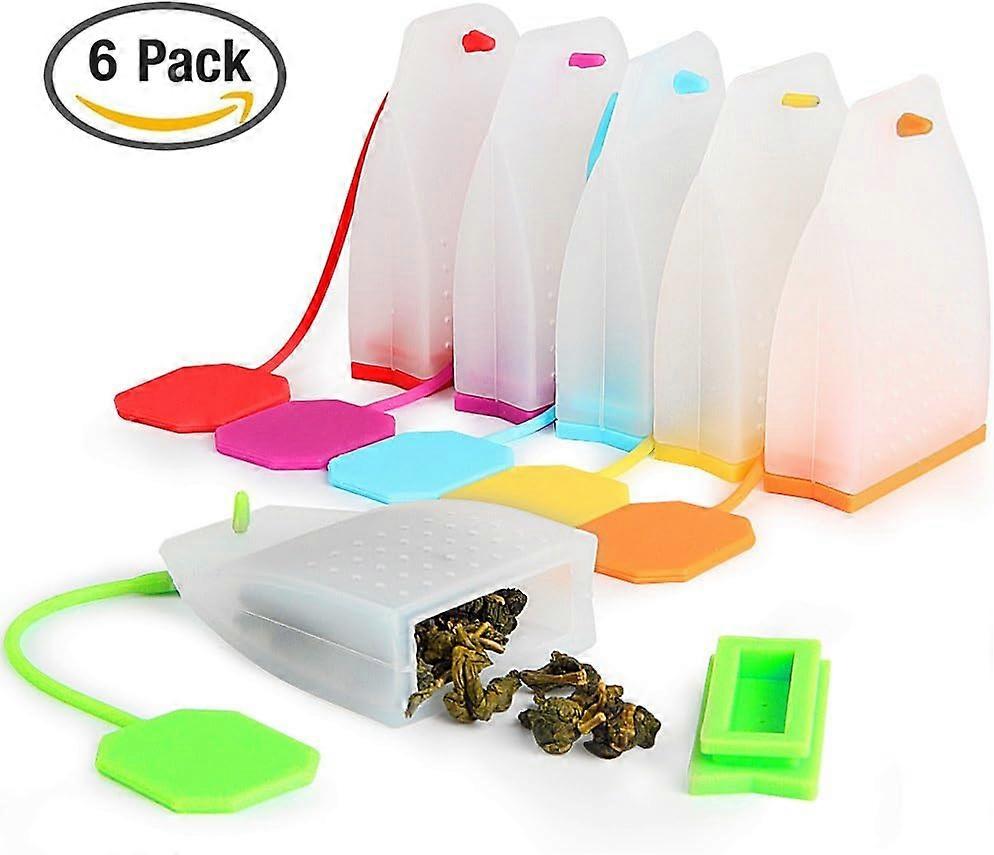 SBSG 6 Pack Silicone Tea Infuser, FineGood Tea Bags Tea Infuser for ...