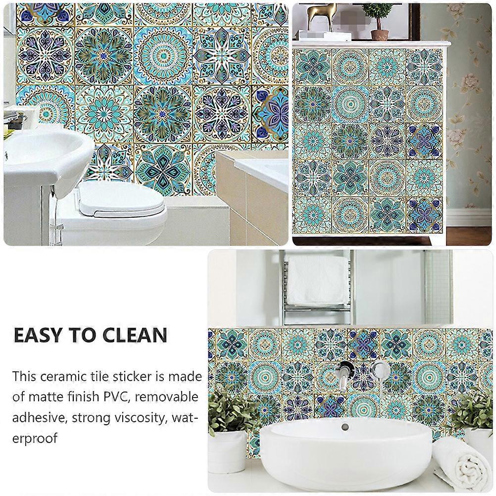 10 Pcs Waterproof Stickers Waterproof Tile Sticker Tile Wall Sticker ...