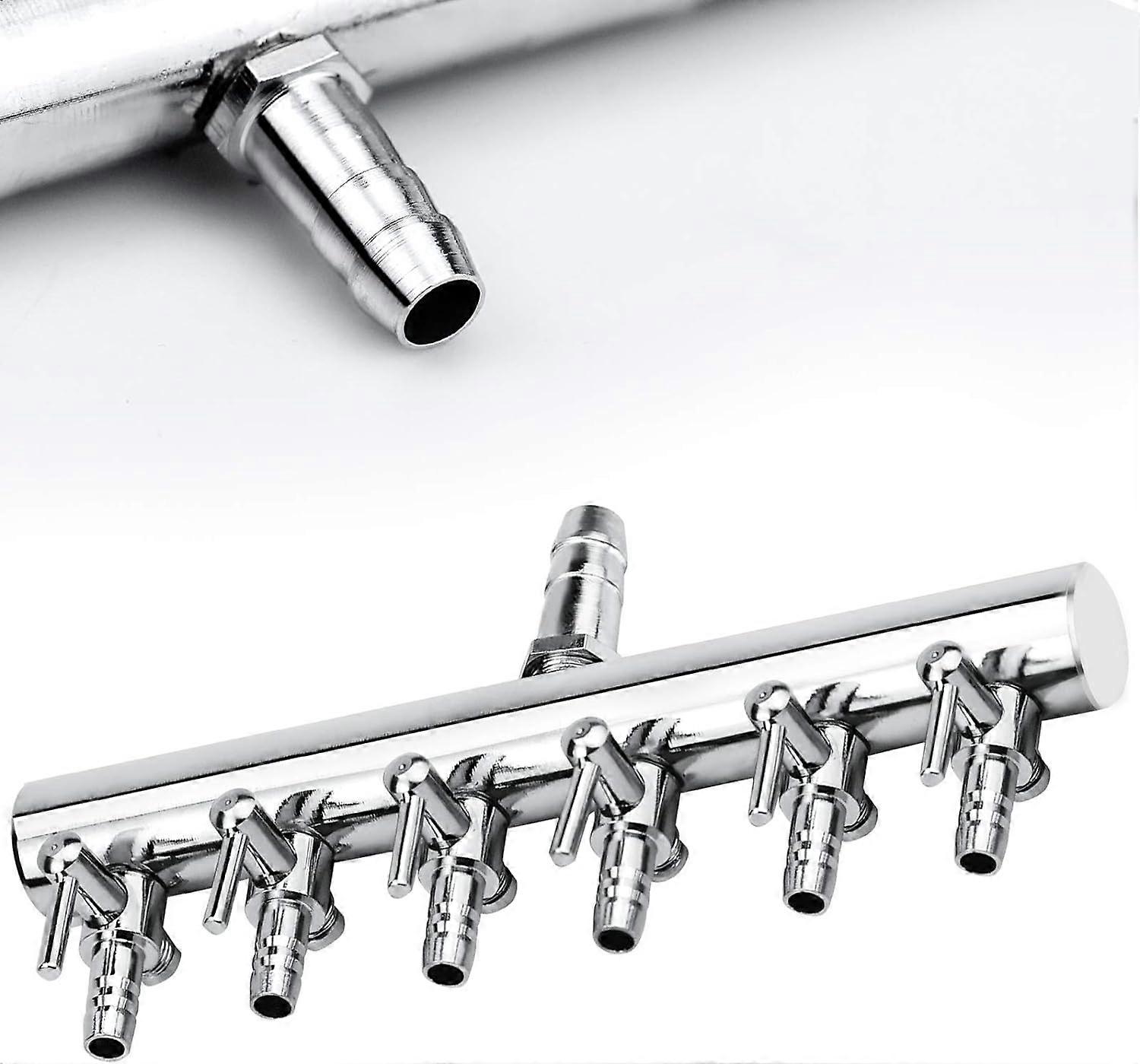 Aquarium Air Flow Splitter, 6 Way Fish Tank Stainless Steel Air Control ...