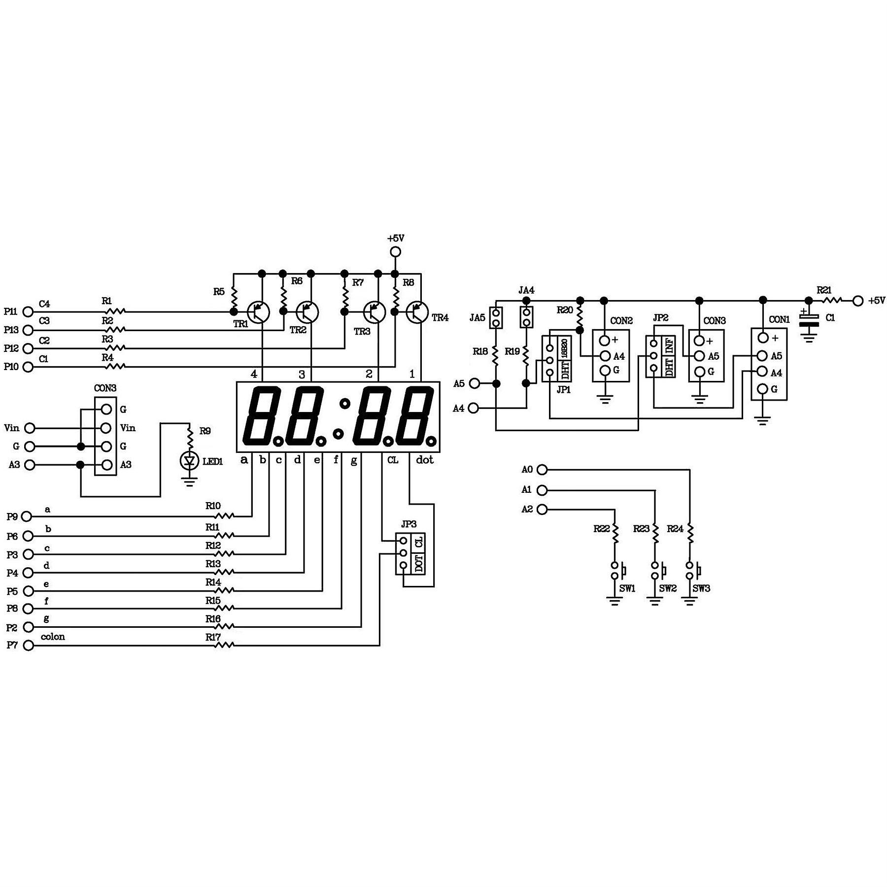 Future Kit Multi Purpose Shield Sensor Interface 7 Segment Fk Fa1415 For Use With Arduino