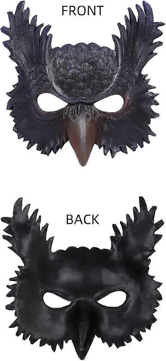 Owl Mask Halloween Masquerade Foam Mask Bird Animal Half Face Mask for ...