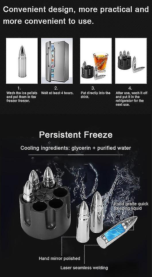 Bullet Whiskey Chillers Stones In Black Ammo Can - Whiskey Rocks ...