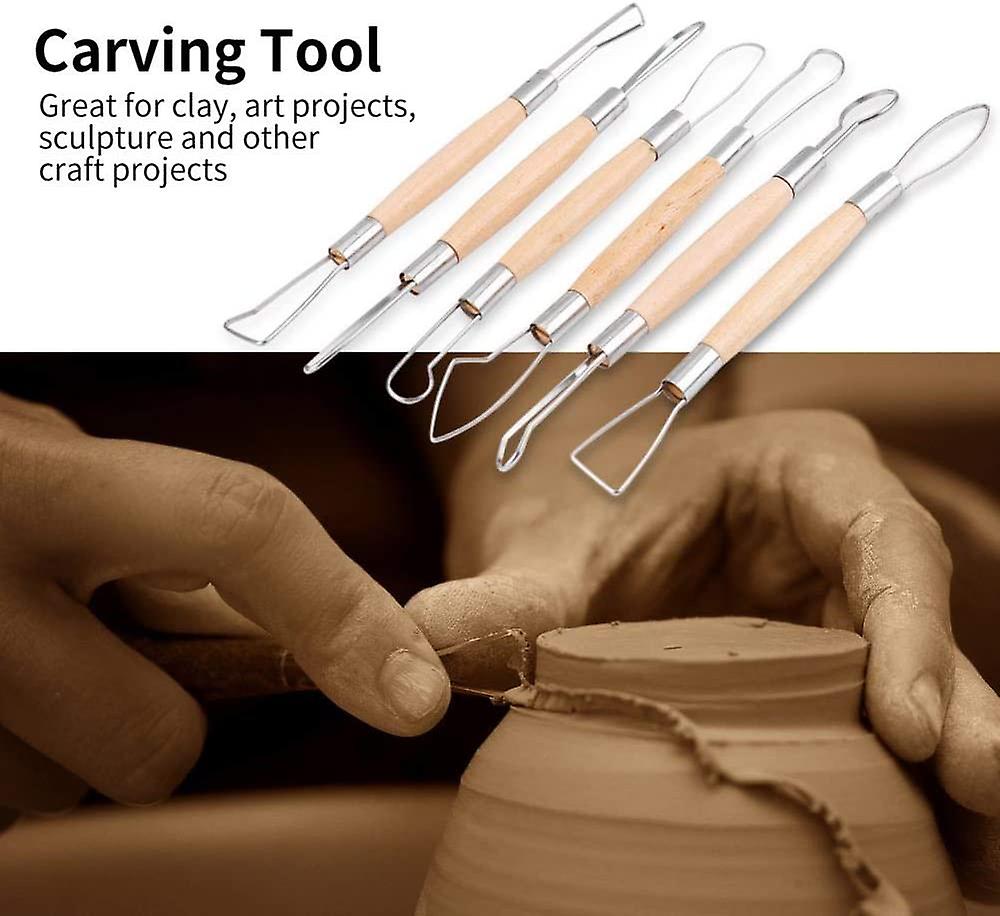 Clay Pottery Tool Sculpting Double Head Wood and Metal Tape, Pottery ...