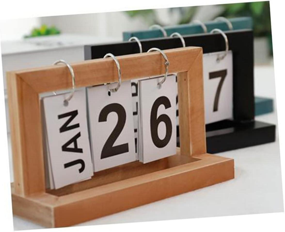 Wooden Calendar Daily Desk Calendar Perpetual Calendar Blocks Home ...