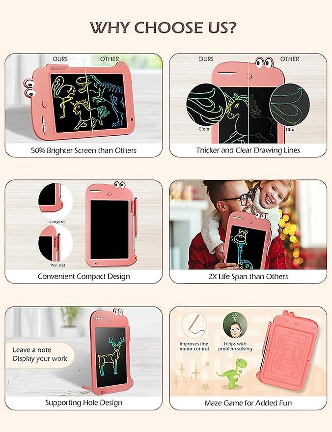 LCD Drawing Writing Tablet Drawing Pad Doodle Board for Kids Toddlers ...