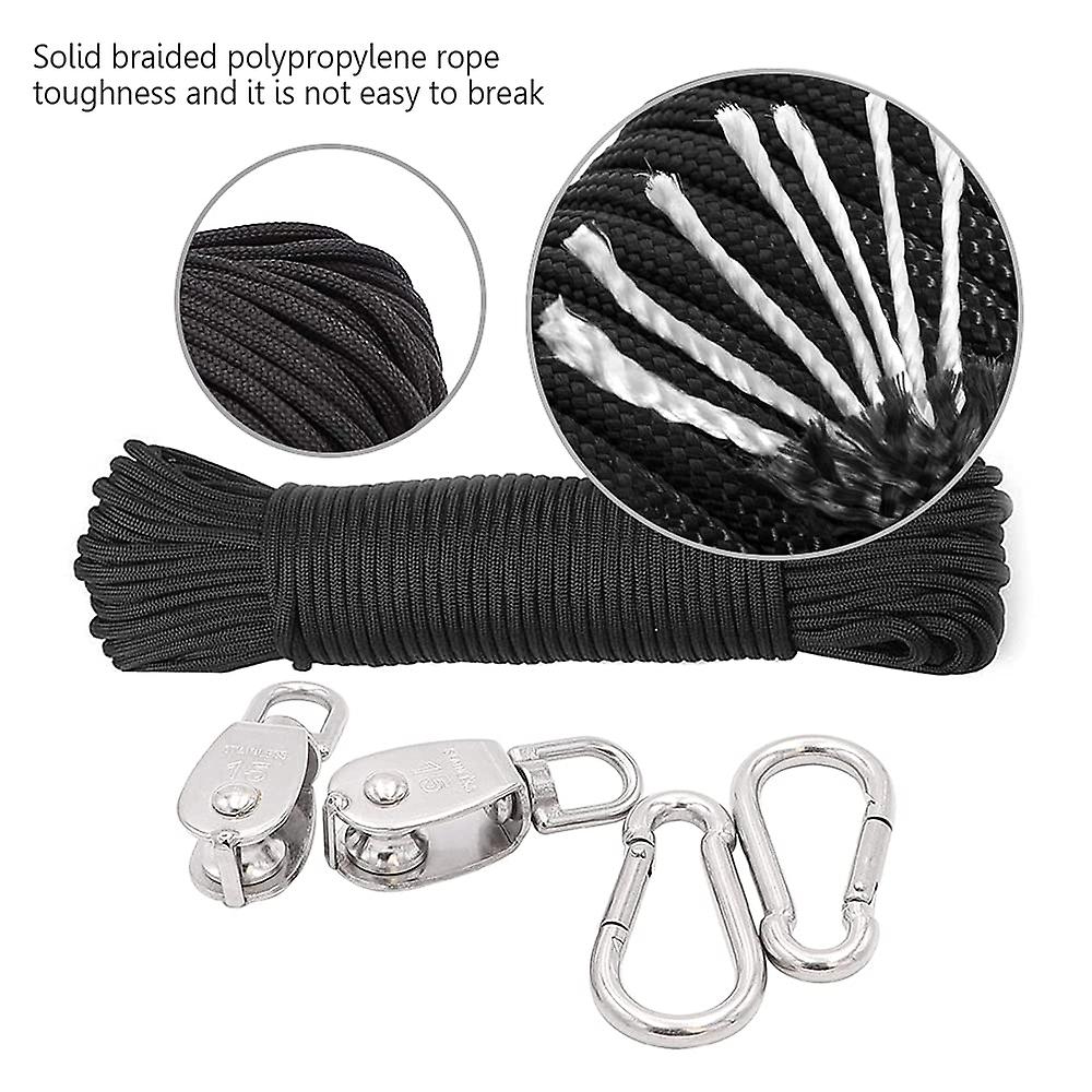 Block pulley, cable lifting pulley, fixed double A pulley, cable pulley ...