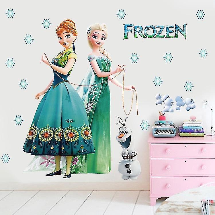 Cartoon Diy Frozen Princess Elsa Anna Wall Sticker Girl Children's Room ...