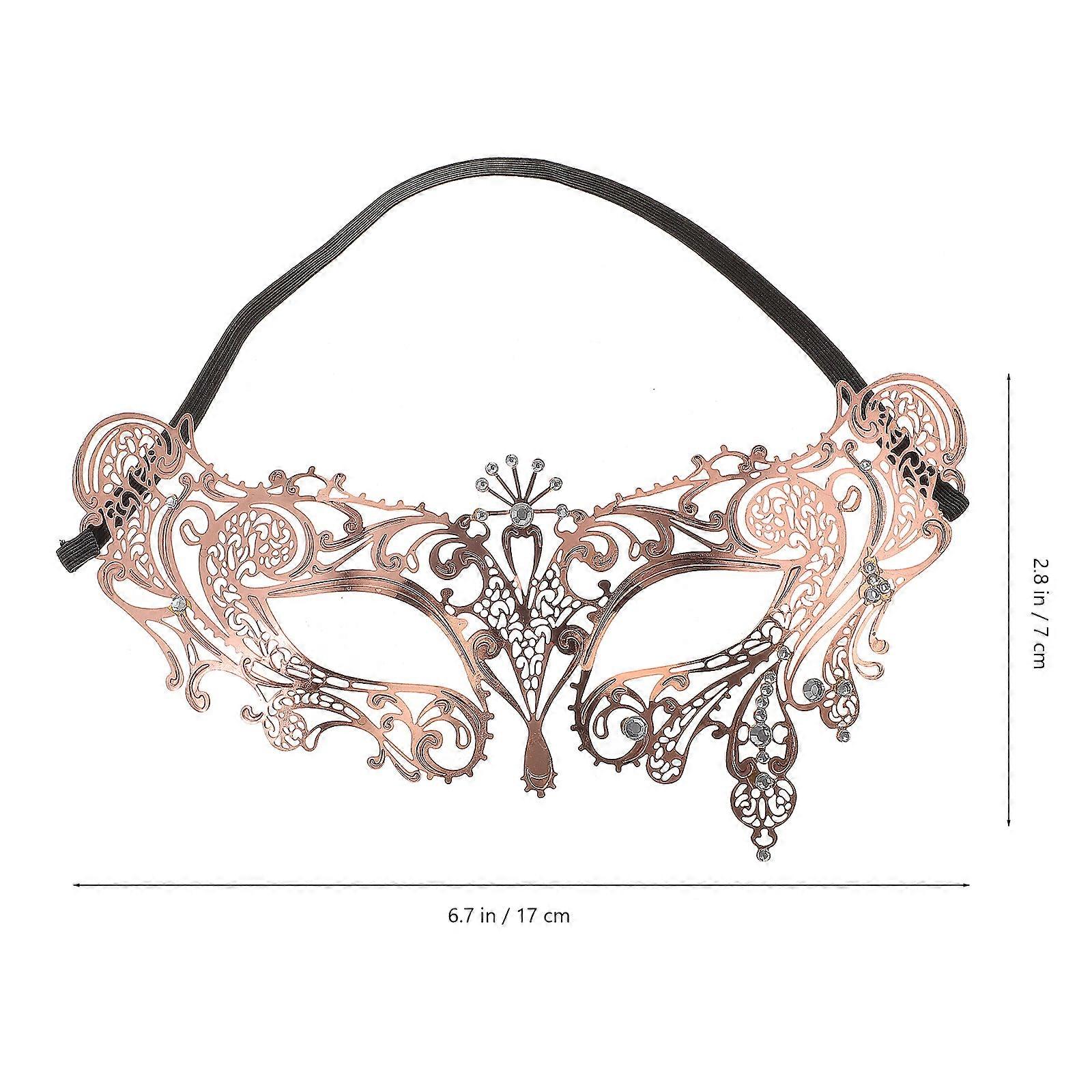 Venetian Metal Mask Drill High-grade Half-face Masquerade Mask ...