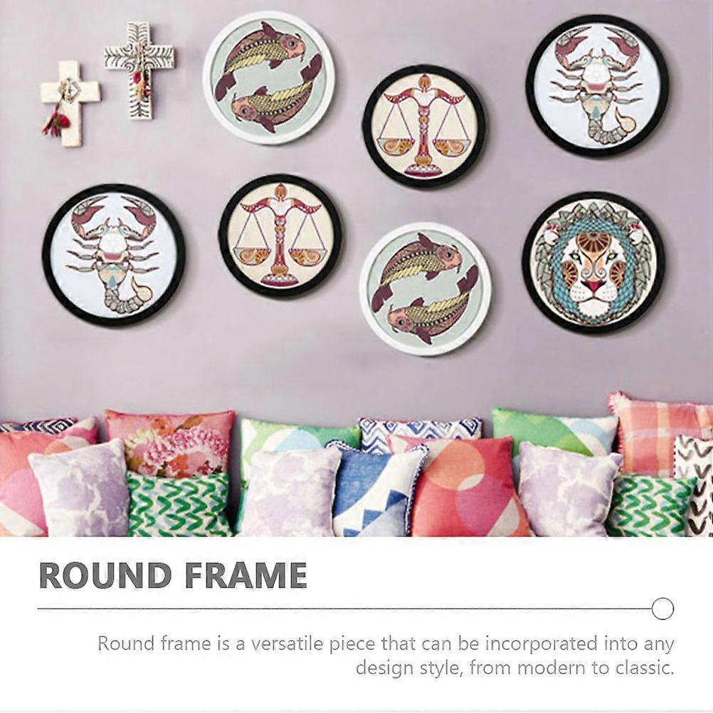 Round Picture Frame Wall Hanging Display Frame Decorative Photo Frame ...