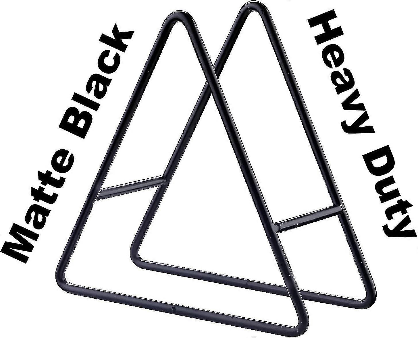 2pc Triangle Coaster Holder Black Iron Metal Holder Storage Caddy For ...