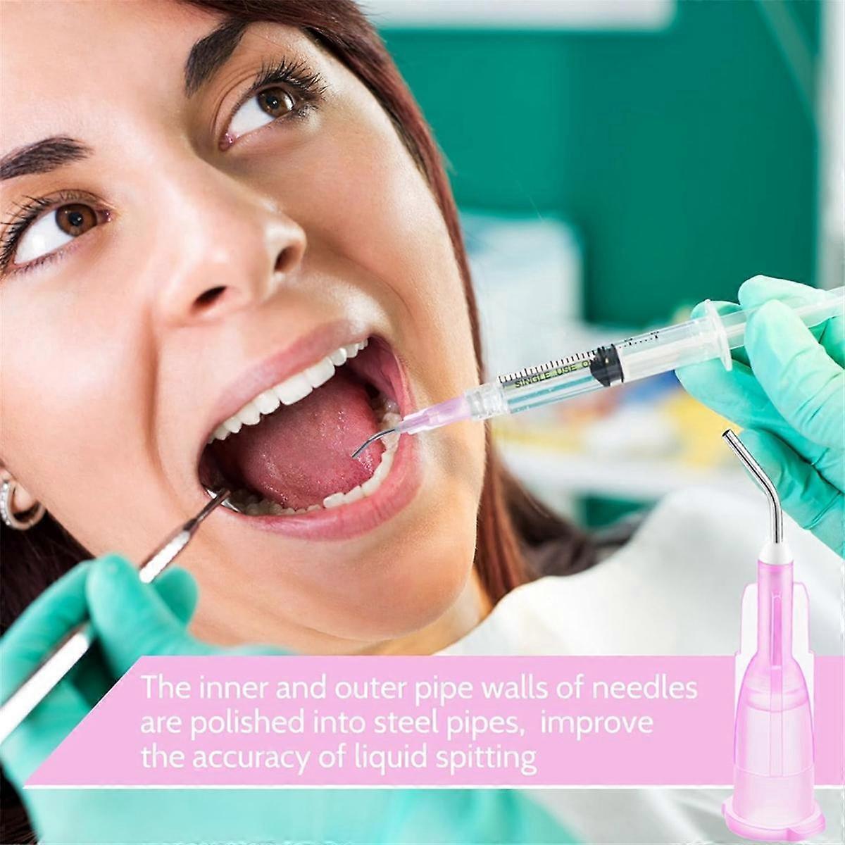 300 Pcs Bent Dispensing Tips Blunt Tip Dispensing Needles Dental Pre ...