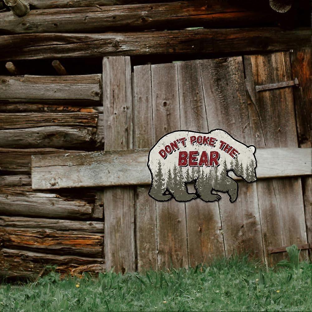 Don't Poke the Bear Vintage Metal Tin Sign Retro Bear Plaque Poster ...