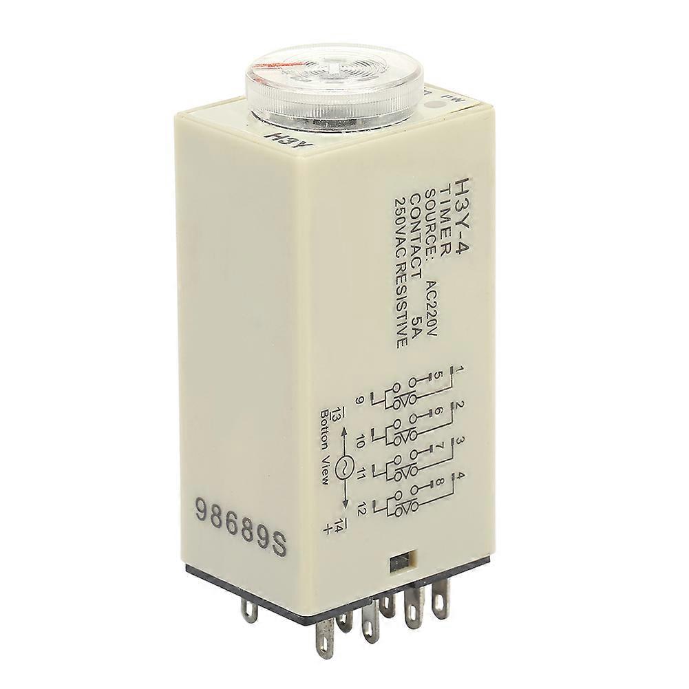 H3Y-4 Power On Delay Timer Relay 0-60 Minutes Time Relay AC 220V 5A ...
