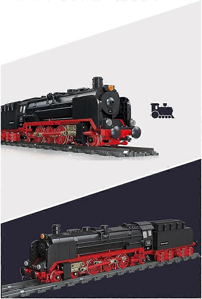 Technic Train Locomotive Building Set, MOC Train Locomotive Model with ...