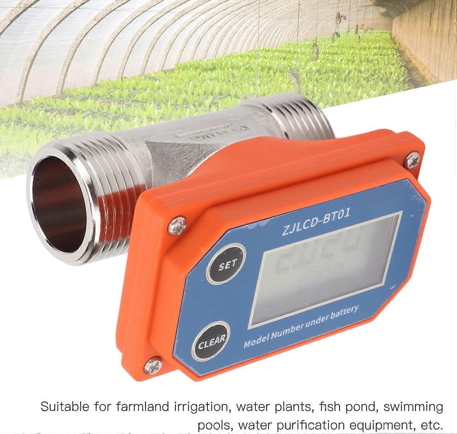 Water Flow Meter, High Accuracy Digital Hose Water Meter, Stainless ...
