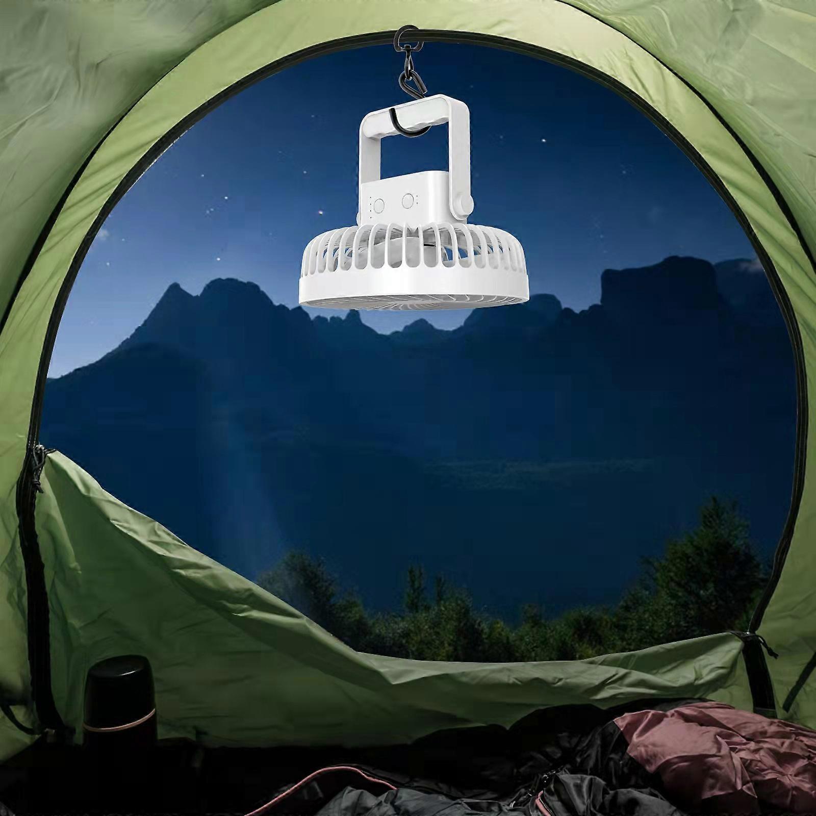 Camping Tent Fan USB Rechargeable 2000mAh Ceiling Fan with Lantern ...