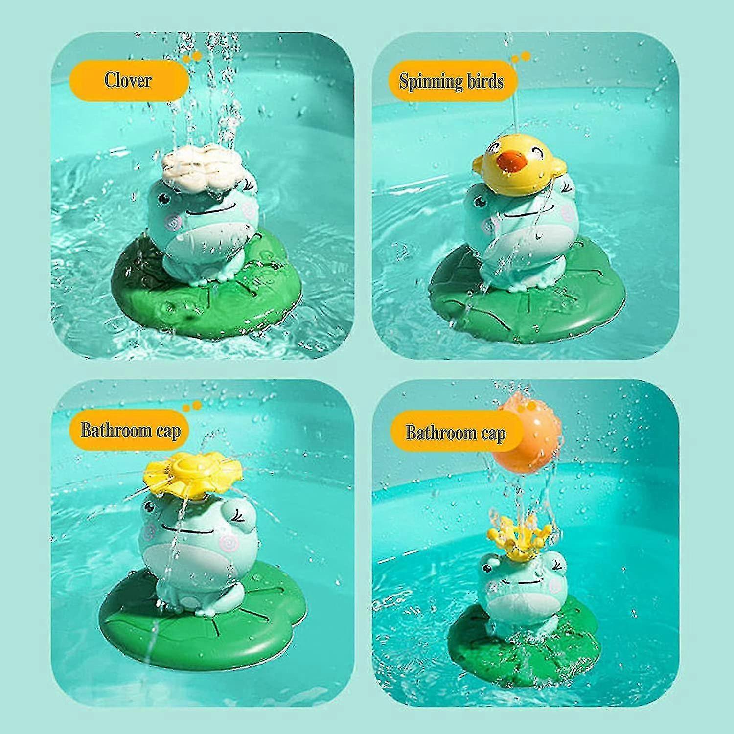 Bath Toys, Frog Floating Toy, Fountain Toys There Are Four Spray ...