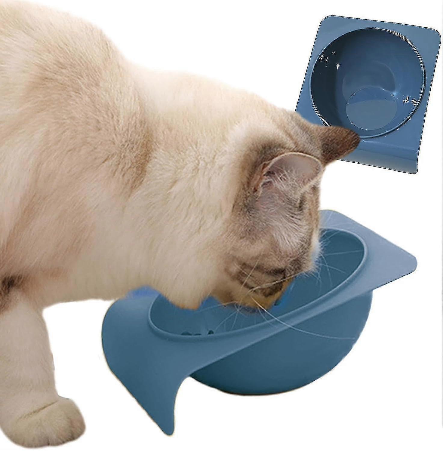 Slanted Cat Bowl, 15 Degree Inclined Single Bowl For Cats, Slanted Food ...
