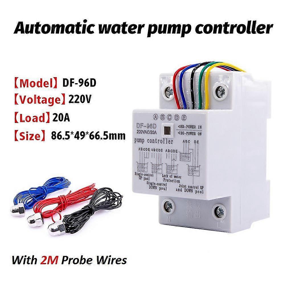 DF-96DK Automatic Water Level Controller Switch 20A 220V Water Tank Liquid Level Detection ...