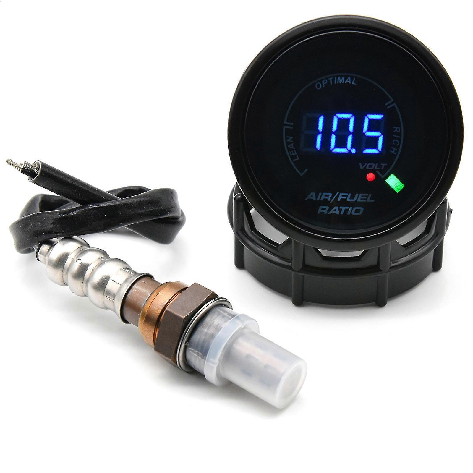 52mm Digital Air Fuel Ratio Gauge Car Gauge AFR Narrowband O2 Oxygen ...