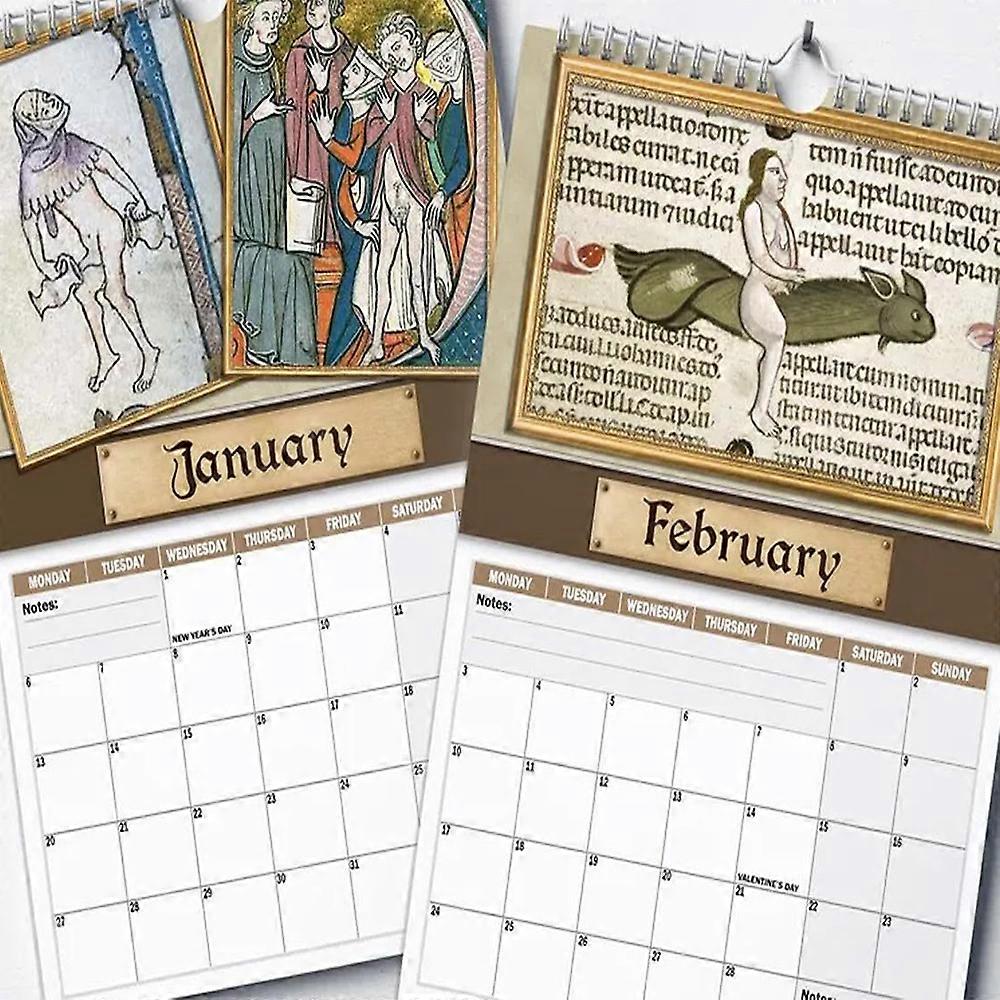 Medieval Dick Pics 2025 Calendar, Strange Medieval Dick Wall Calendars ...