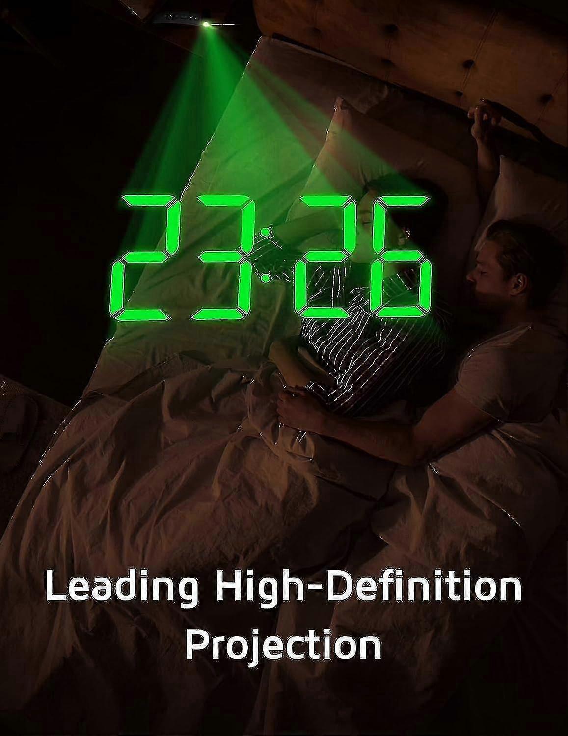 Projection Alarm Clock, Digital Clock with 180 Rotatable Projector, 3 ...