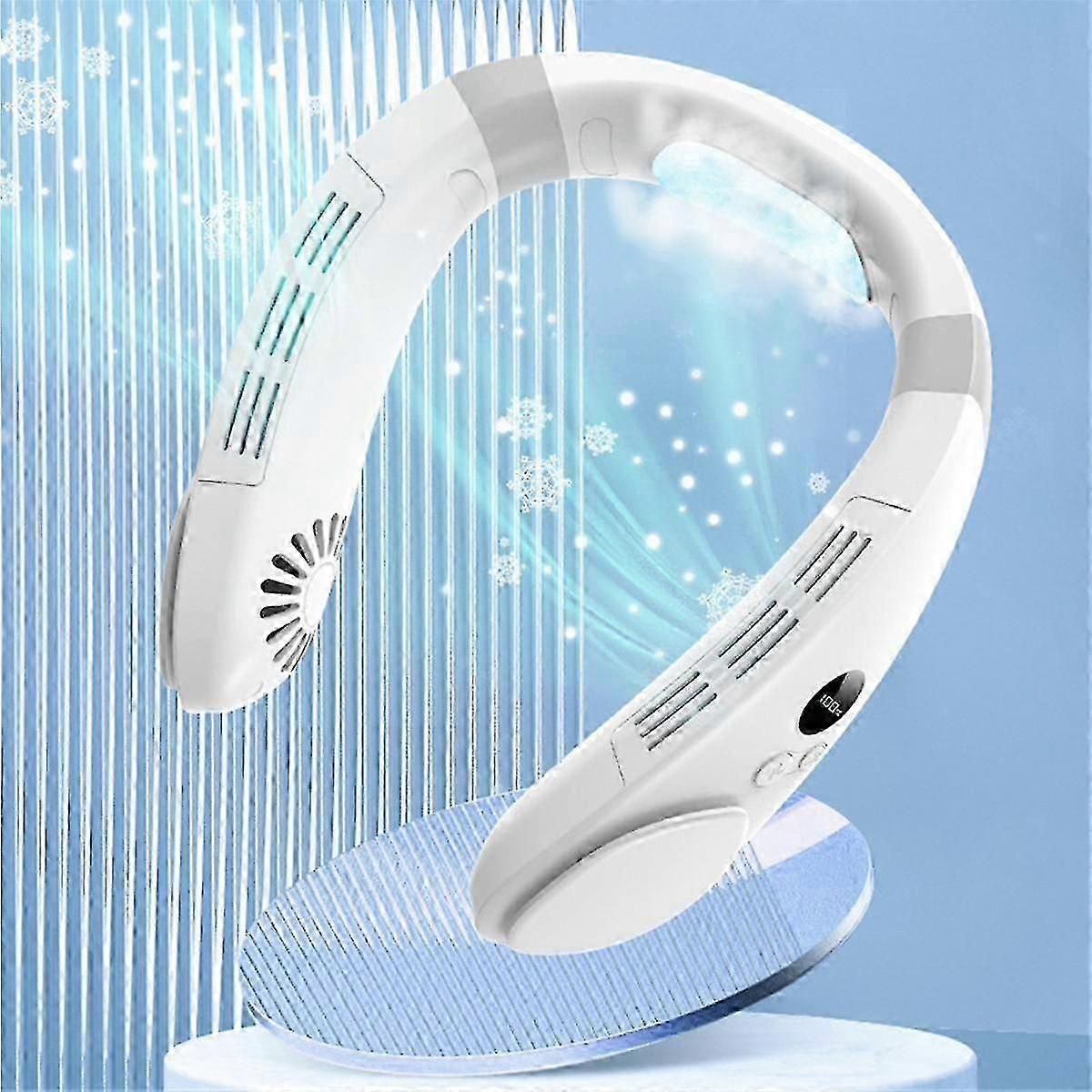 Neck Air Conditioner, Full-body Cooling Neck Fan, 8000mah Rechargeable ...