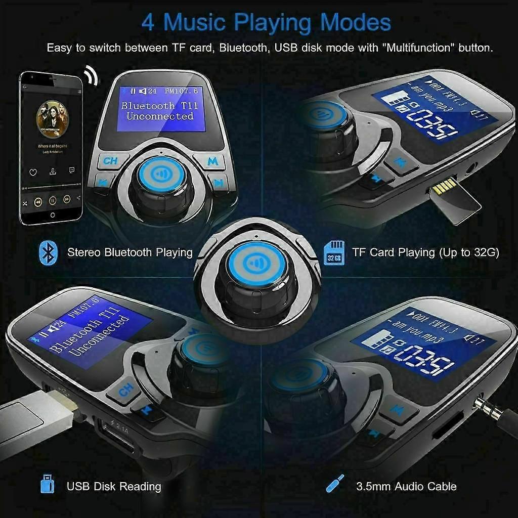 Car Accessory, Enhanced Bluetooth FM Transmitter, Noise Suppression For ...