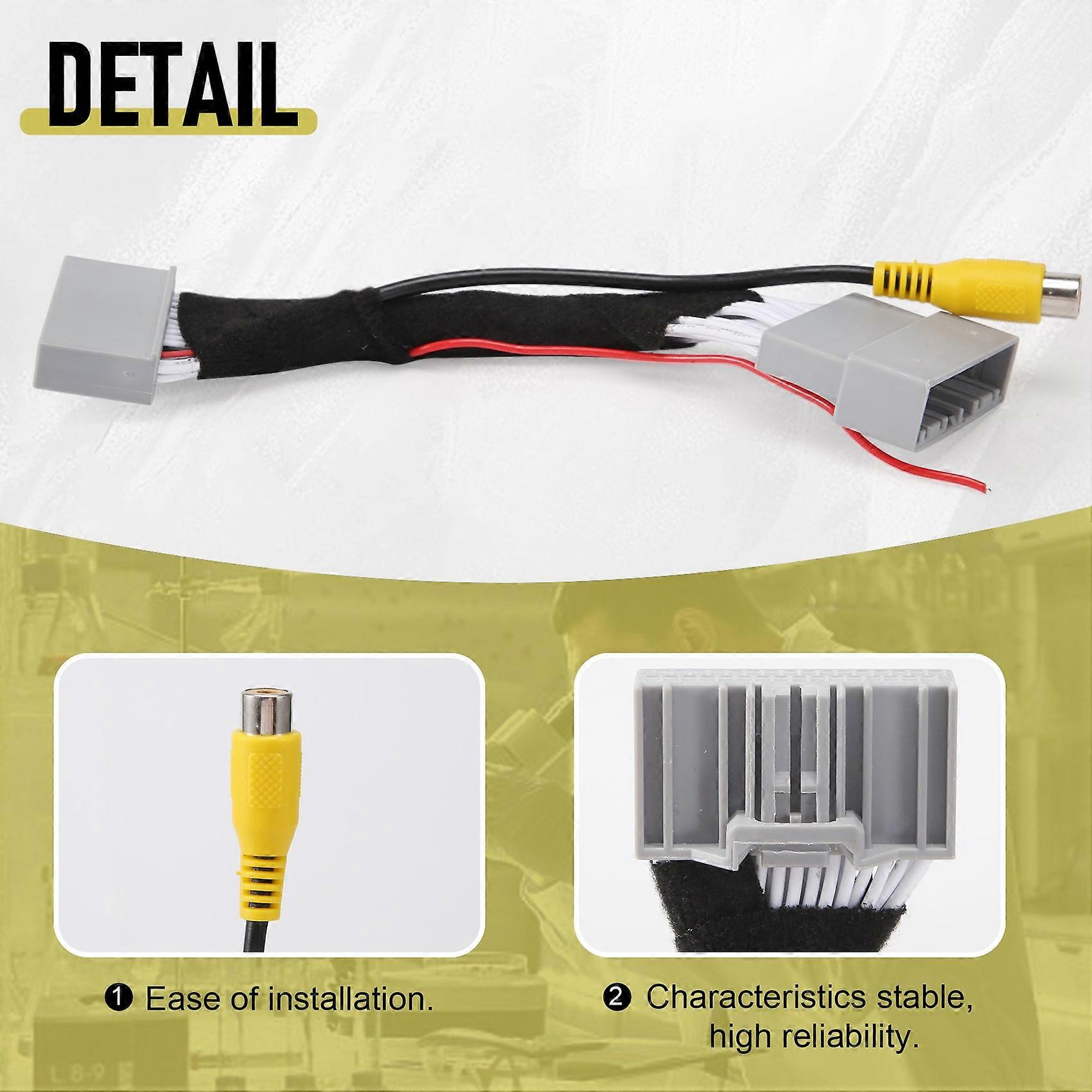 Car Rear View Camera Adapter Wire Harness Cable Video Connector for ...