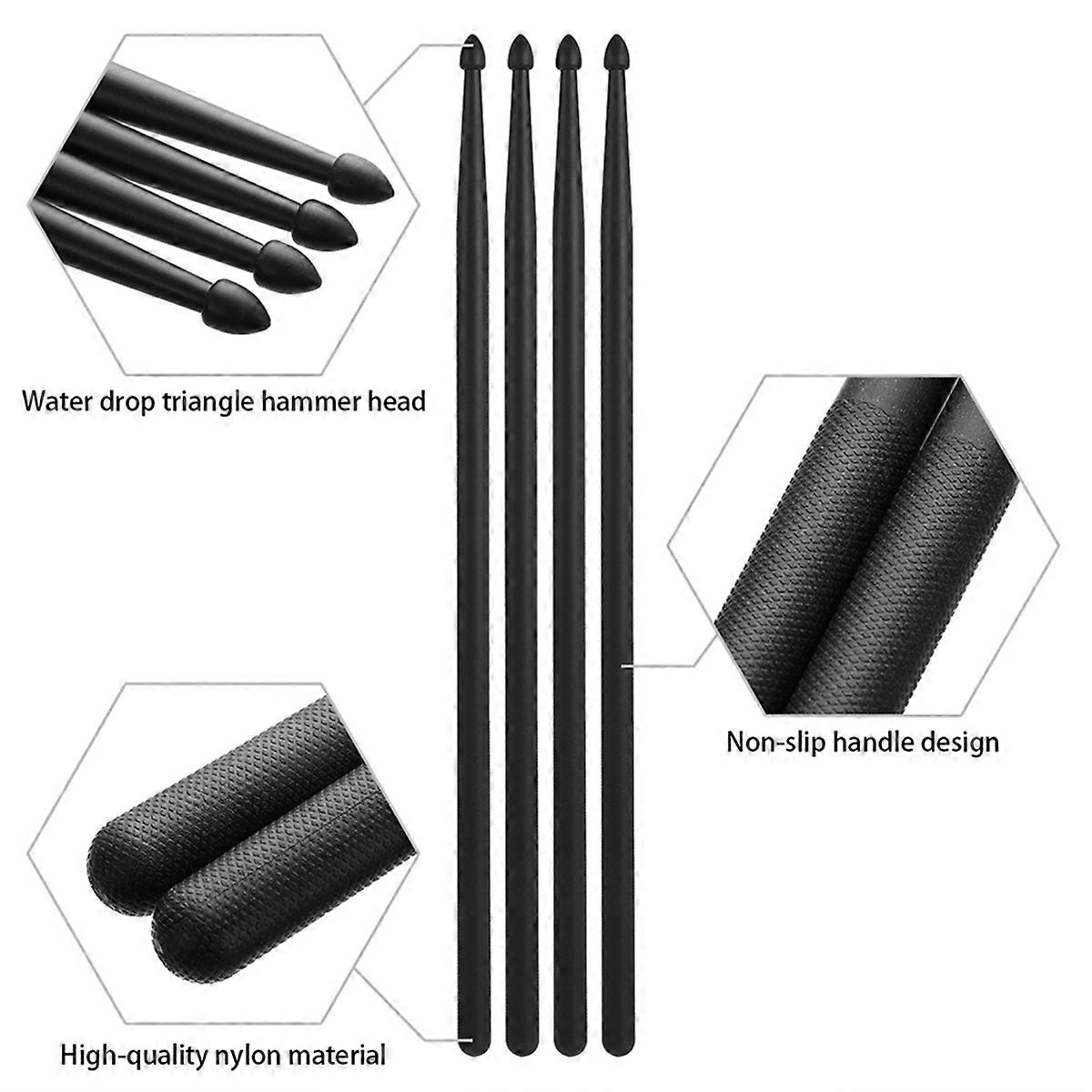 1Pair 5A D sticks for Kids Light Durable Plastic D Sticks with Non-Slip ...