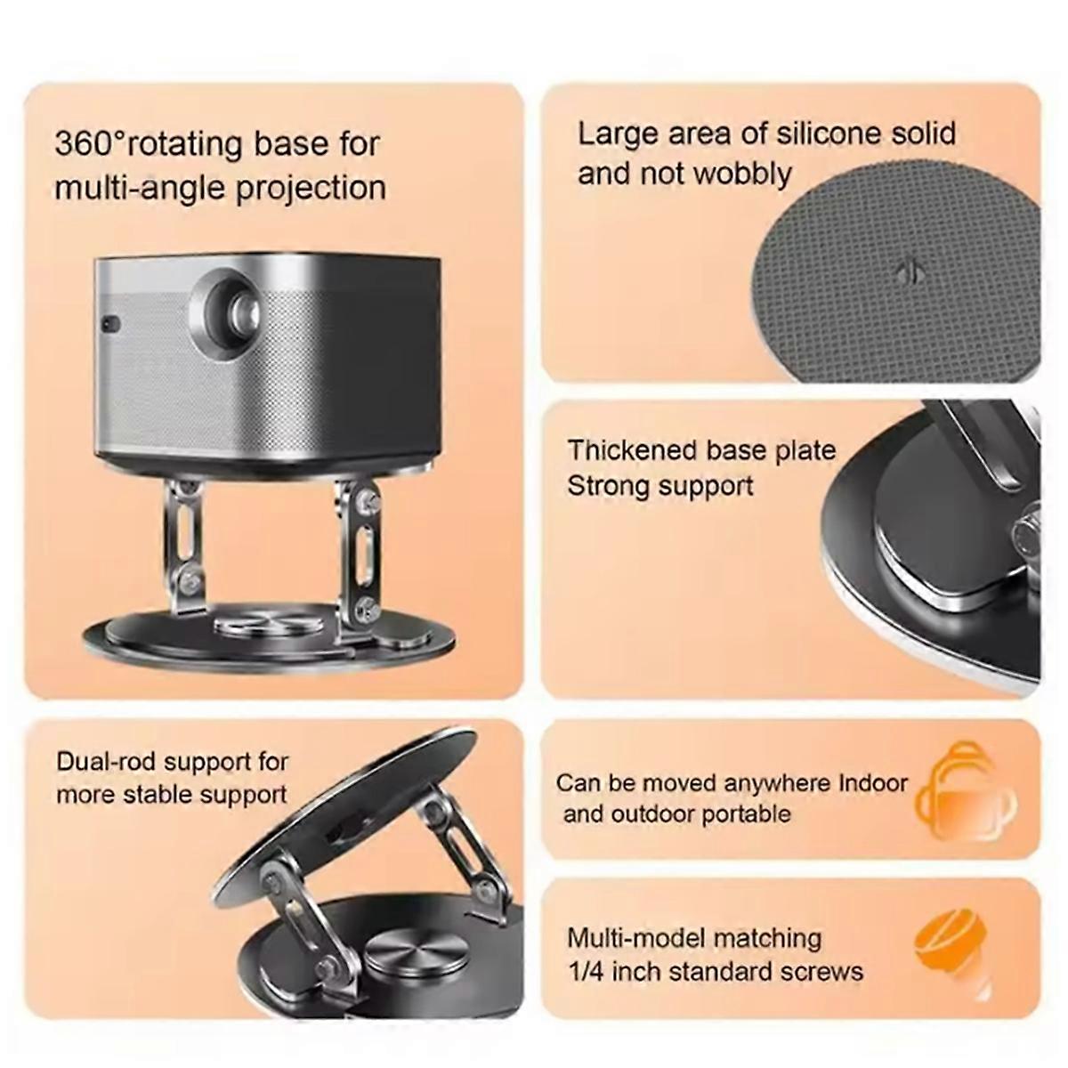 360 Degree Adjustable Desktop Projector Stand, Tabletop Projector Stand ...