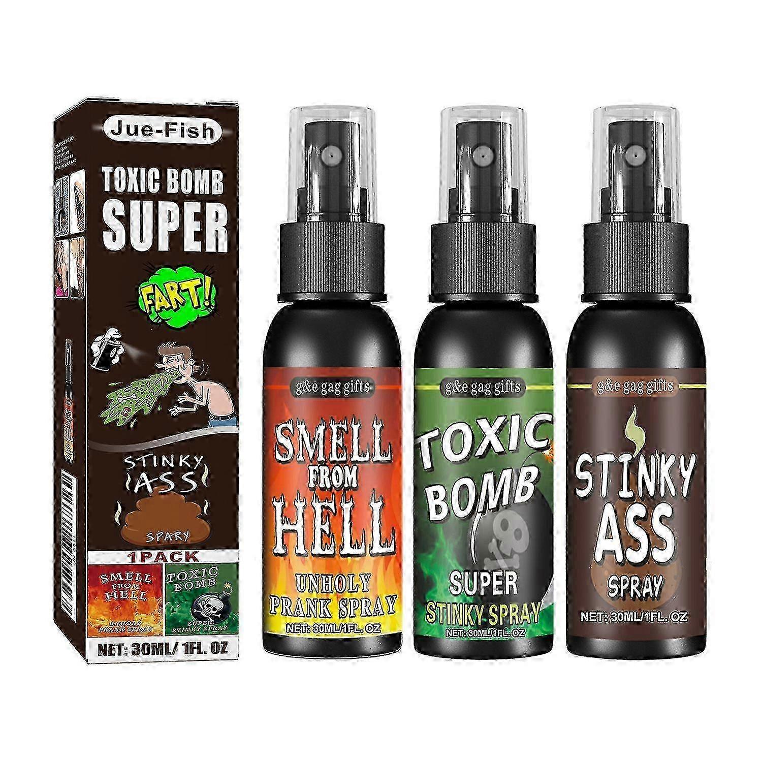 Jue-fish Extra Strong Fart Spray - 30ml Non-Toxic, Potent Stink Spray ...