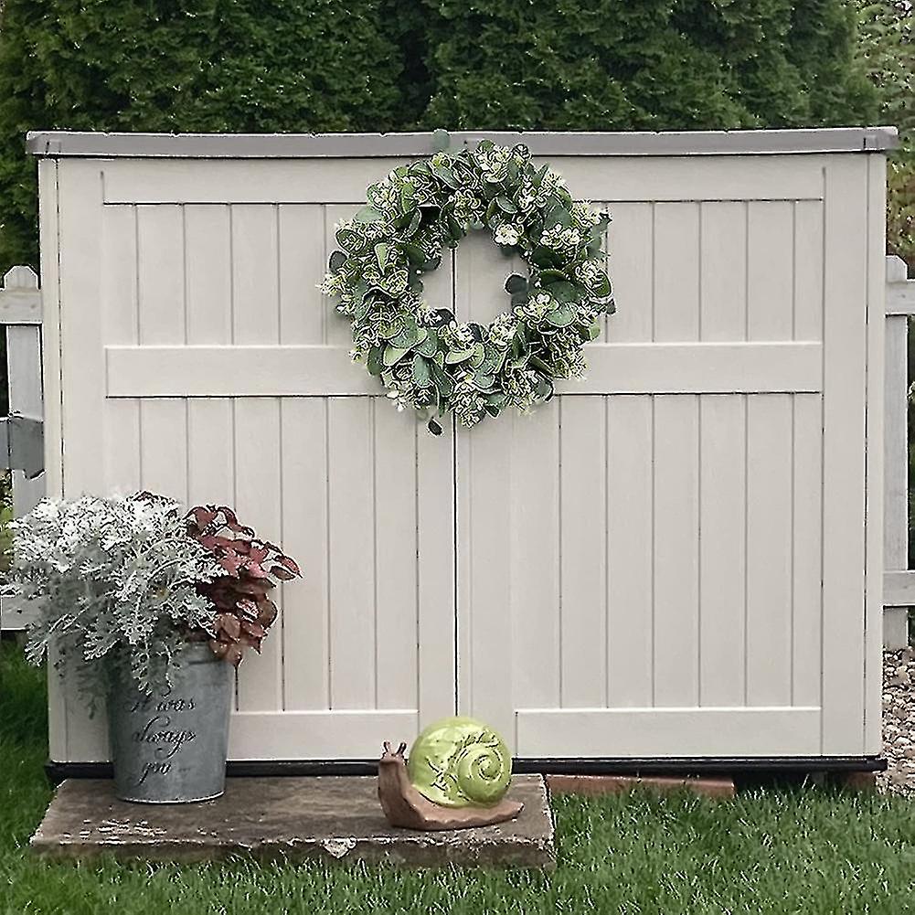Eucalyptus Wreath Farmhouse Decor, Green Wreath Front Door Farmhouse ...
