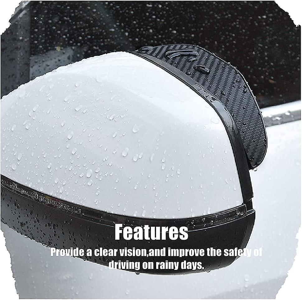Car Side Wing Mirror Rain Protector Cover Cap Smoke Guard Universal ...
