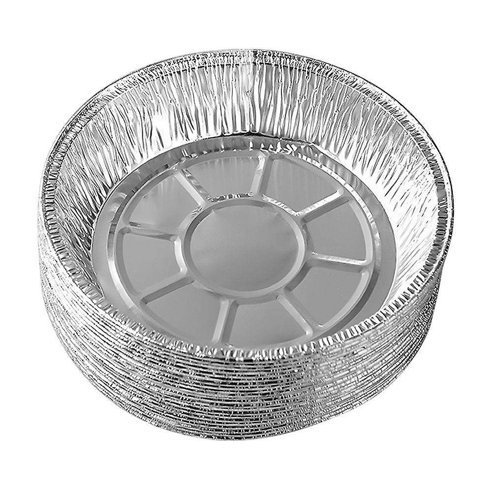 50PCS 7 Inch Disposable Aluminum Foil Plates Round Tin Foil Pie Pans ...