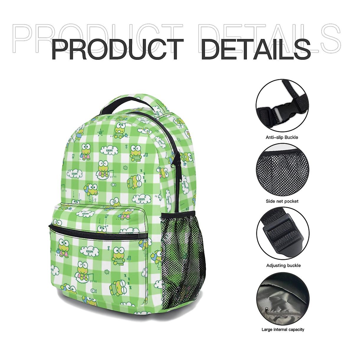 Keroppi 3D Backpack with Lunch Box Pencil Case, Cute Daypack Bags ...